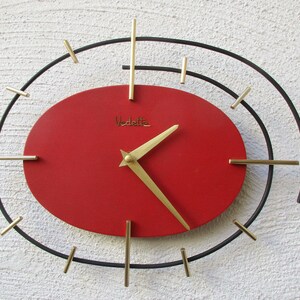 1950s-60s RED Atomic Age Vintage Clock Mid Century French - Etsy
