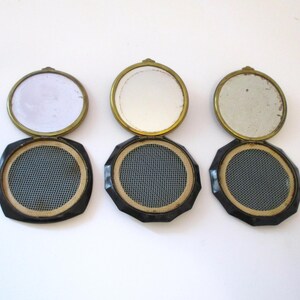 Set of 3 French Art Deco Bakelite Powder Compacts - RARE - Marked Made ...
