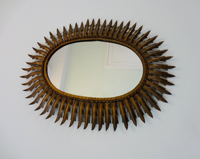 Vintage Spanish Art Deco SUNBURST Spiky Metallic Mirror. the Ultimate ...