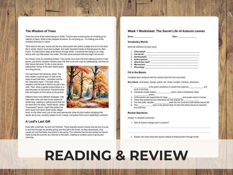 Autumn Fall Unit Study Homeschool Science Nature Lesson Plan - Great ...