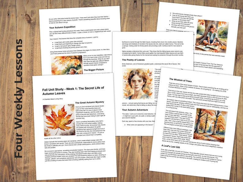 Autumn Fall Unit Study Homeschool Science Nature Lesson Plan - Great ...