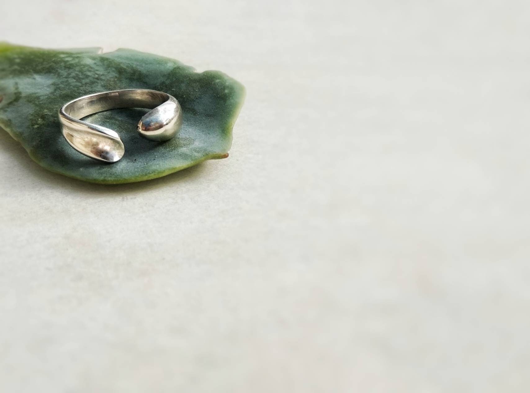 Adjustable Sterling Silver Pinky Ring Open Silver Ring - Etsy UK