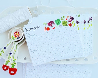 3 X 5 Recipe Cards - Etsy