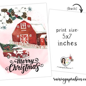 Simple Winter & Christmas - Merry Christmas! - 5x7 Art Print - Etsy