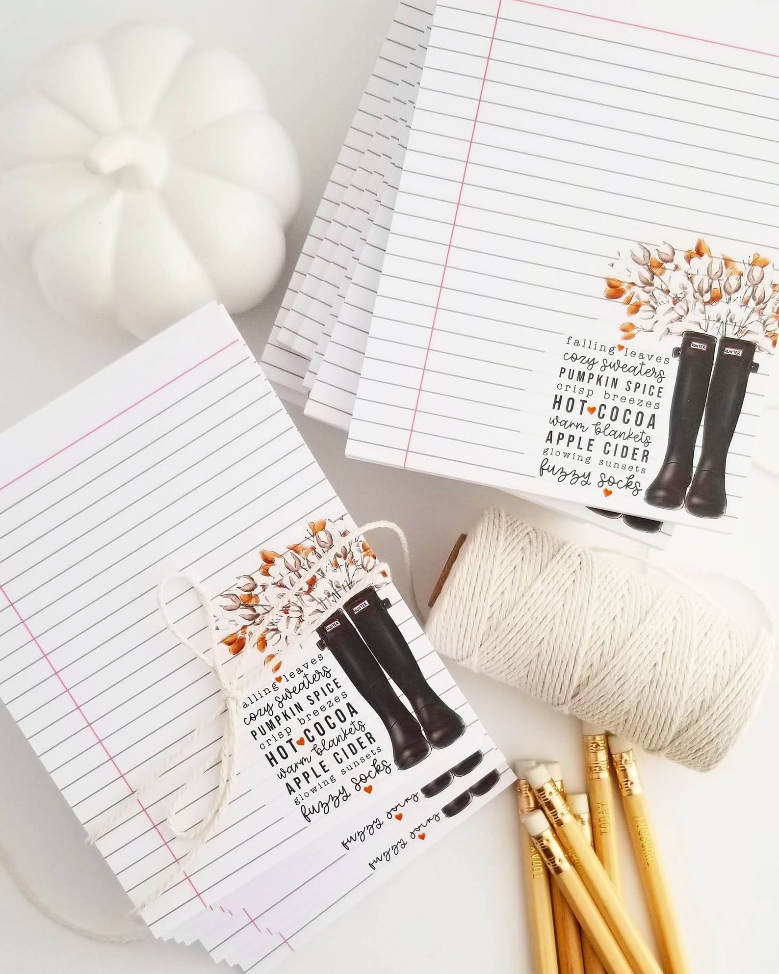 Pastel Harvest Give Thanks With a Grateful Heart Notepad - Etsy