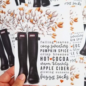 Cozy Fall Large - Fall Favorite Things - Large Laminated Bookmark - Etsy