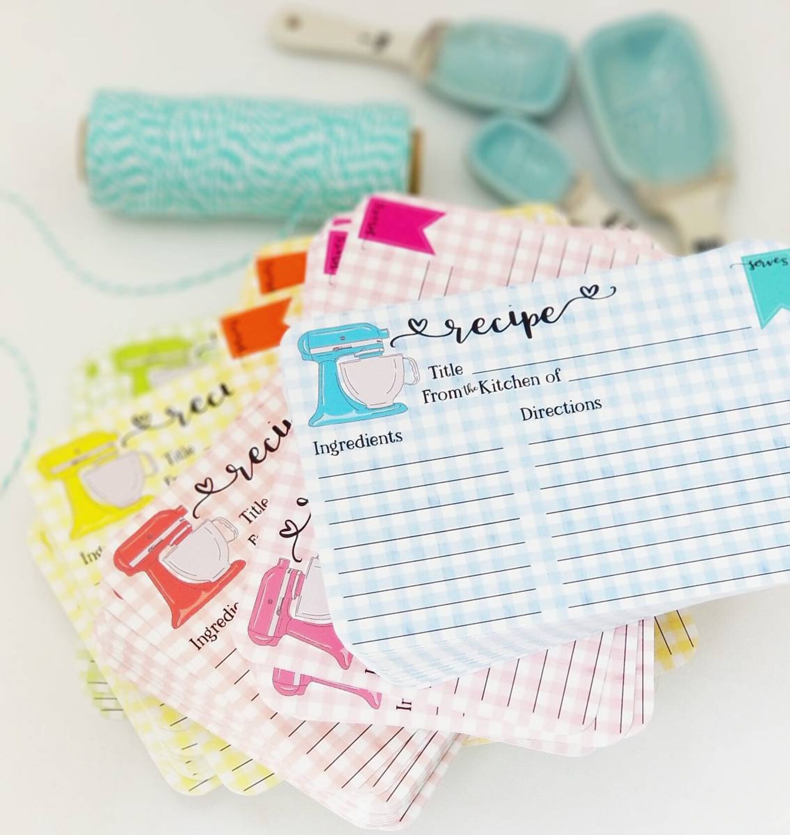 Made With Love Baking Tags Bakers Supplies Mixer Gingham | Etsy