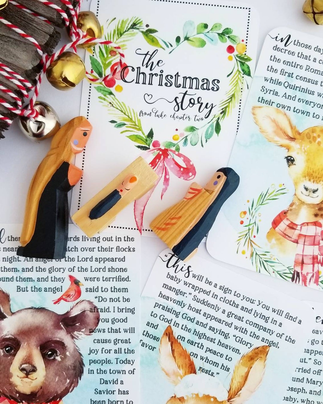 Farmhouse Animals Nativity - the Christmas Story Luke 2 - Note ...