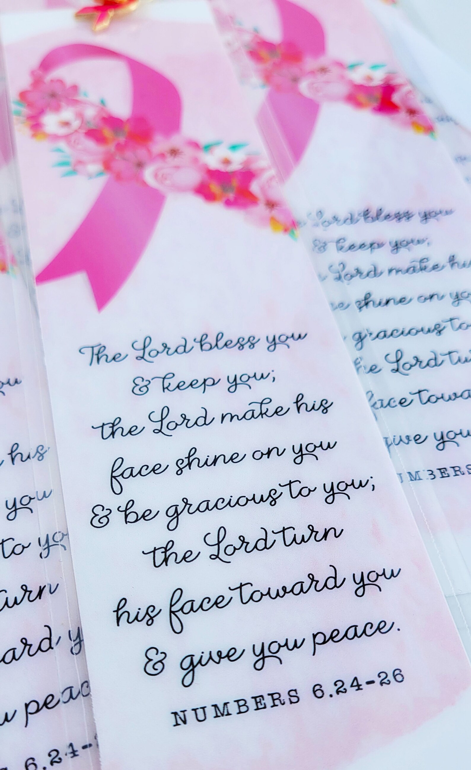 Breast Cancer - Pink Ribbon - Large Laminated Bookmark - Etsy