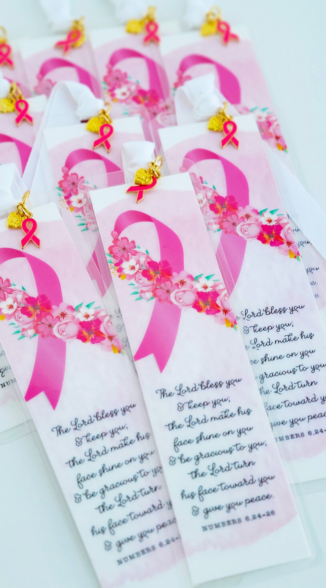 Breast Cancer Pink Ribbon Large Laminated Bookmark | Etsy