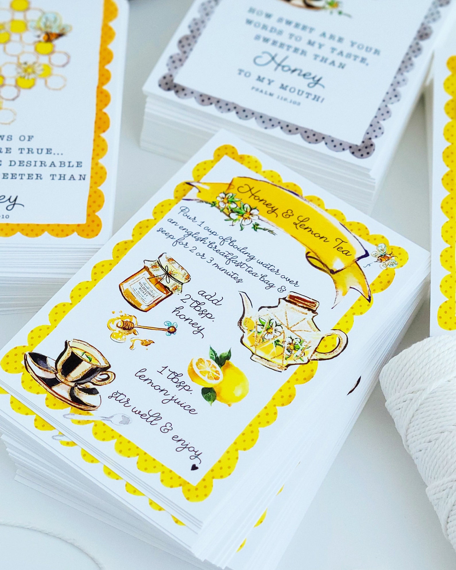 Sweet as honey note & scripture cards SET OF EIGHT | Etsy