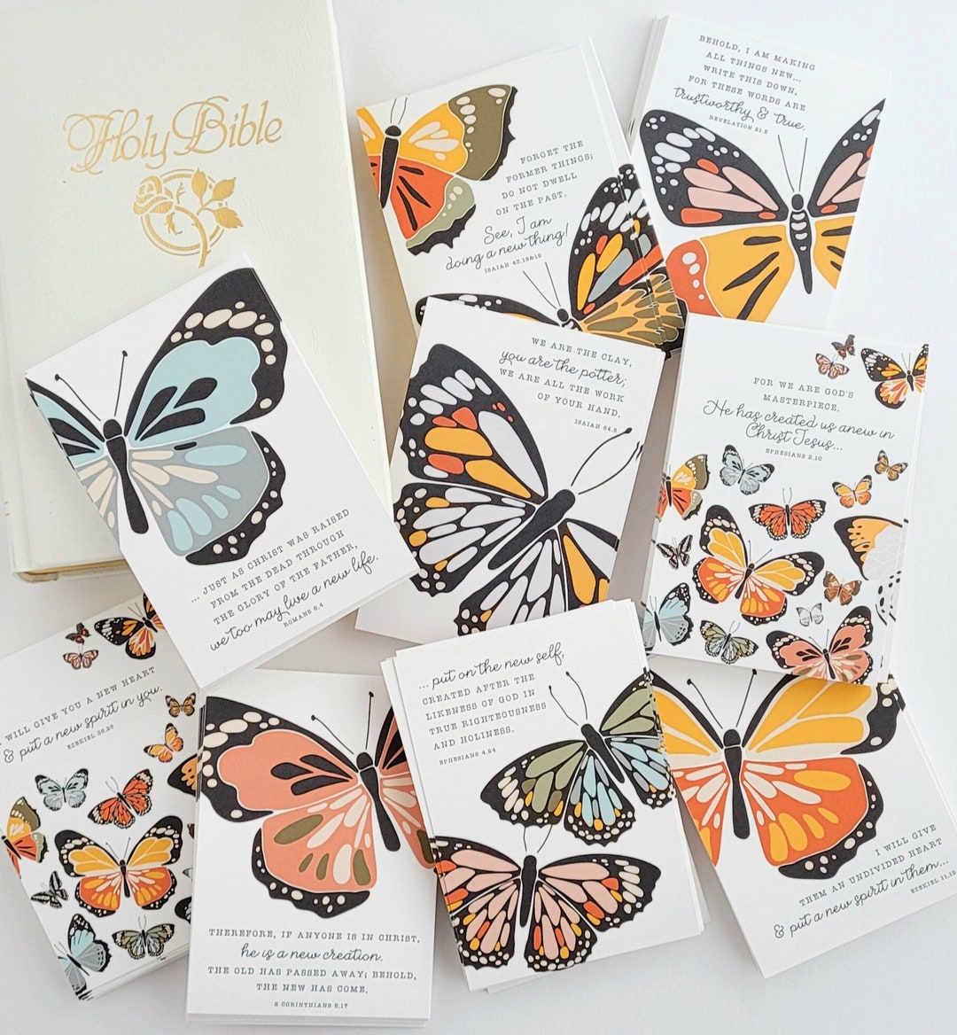 New Creation Note & Scripture Cards SET OF NINE - Etsy