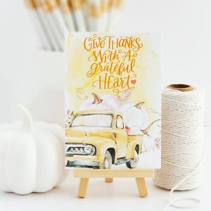 Pastel Harvest - Give Thanks With a Grateful Heart - Notepad 50 Sheet ...