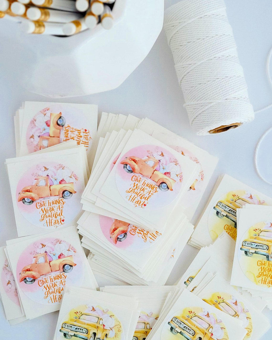 Pastel Harvest 2 Inch Circle Stickers SET OF 20 - Etsy