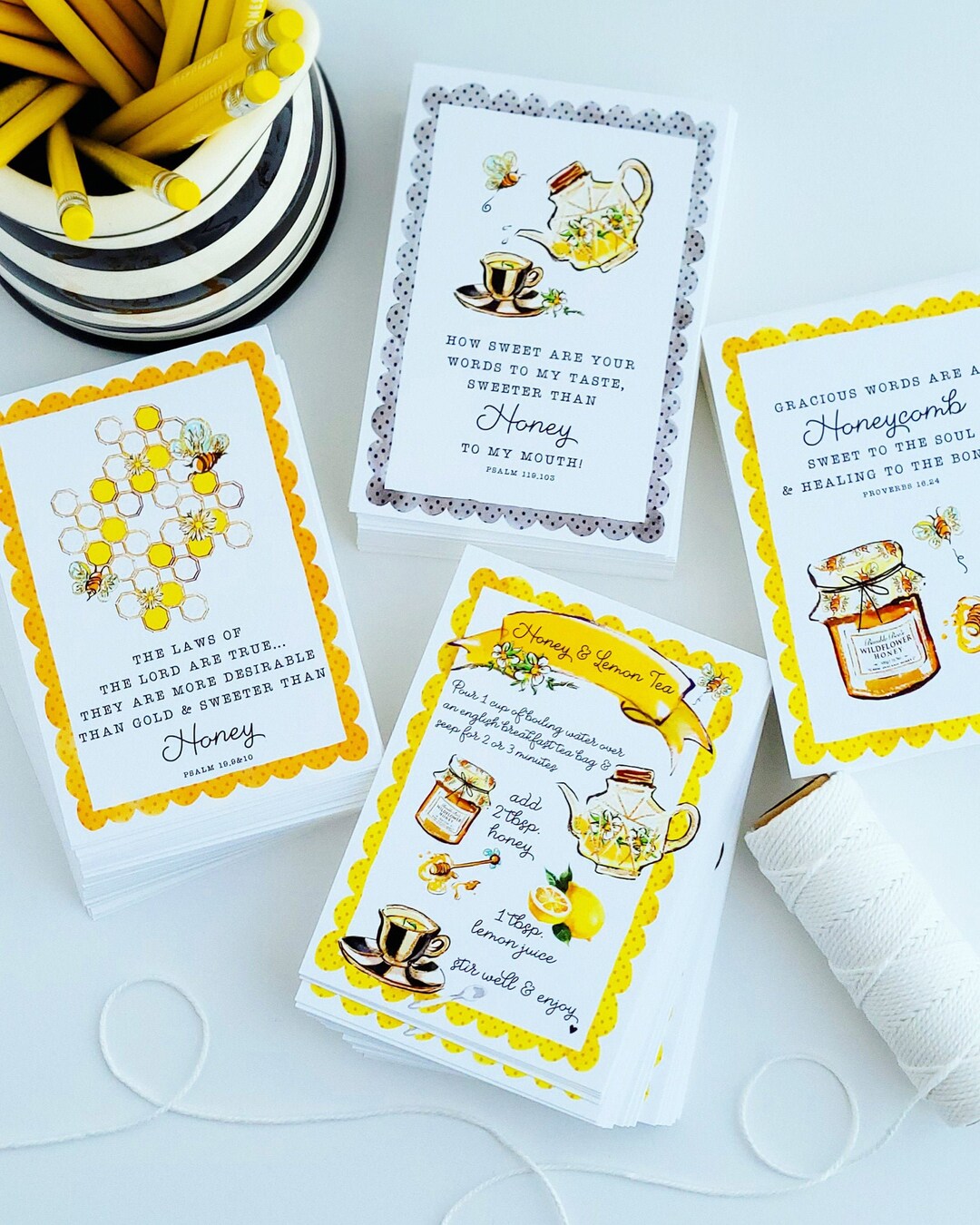 Sweet as Honey - Note & Scripture Cards - SET OF EIGHT - Etsy