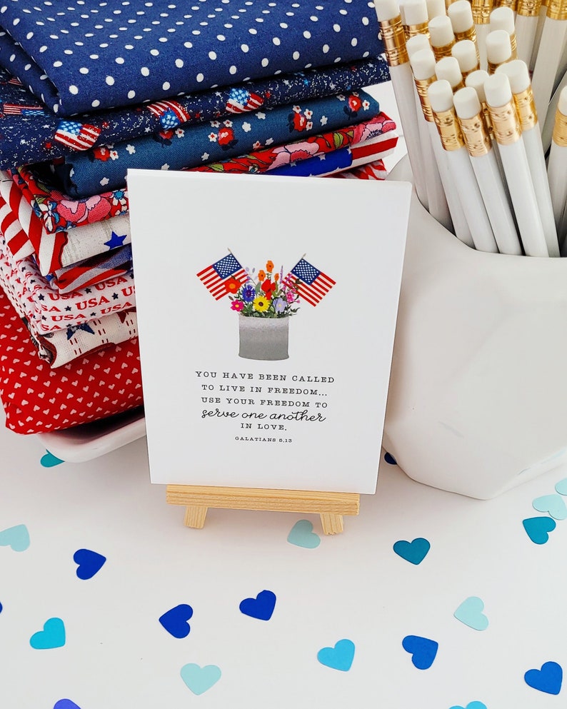 God Bless America note & scripture cards SET OF EIGHT | Etsy