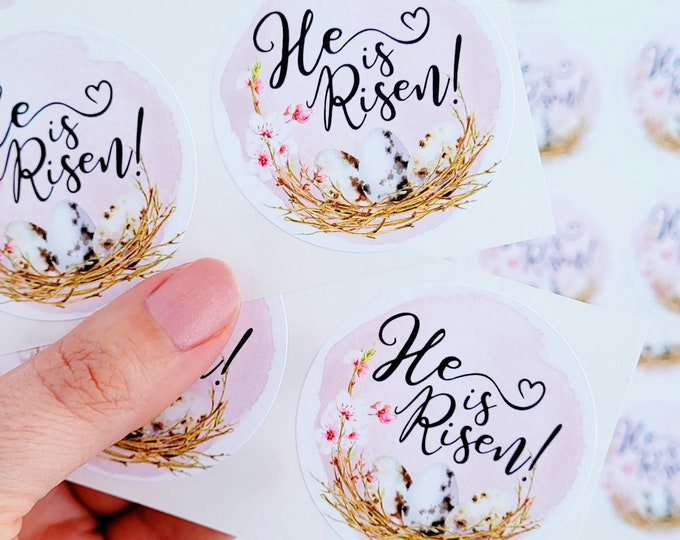 He is Risen - 2 Inch Circle Stickers - SET OF 20 - Etsy