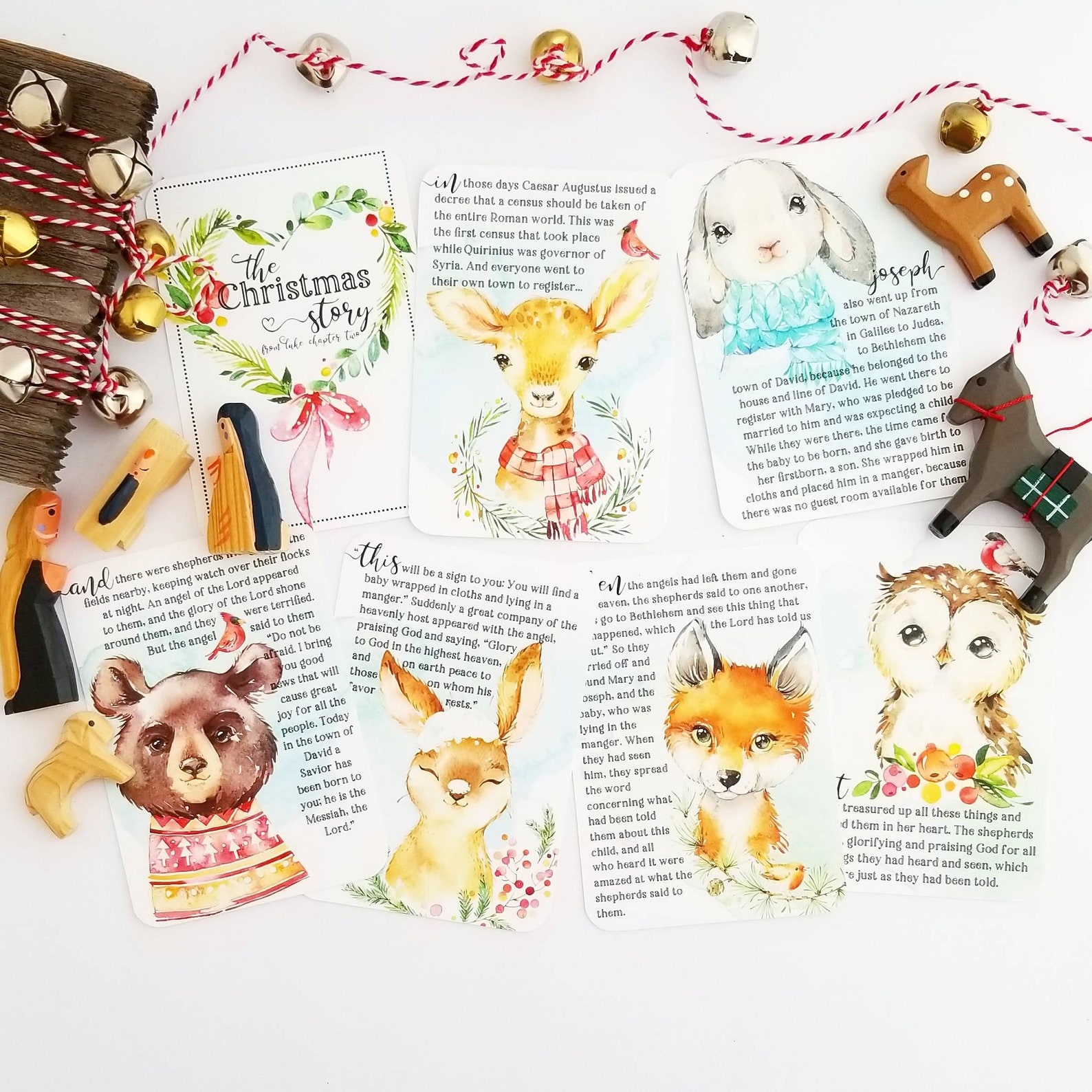 Farmhouse Nativity Animals 2 Inch Circle Stickers SET OF - Etsy