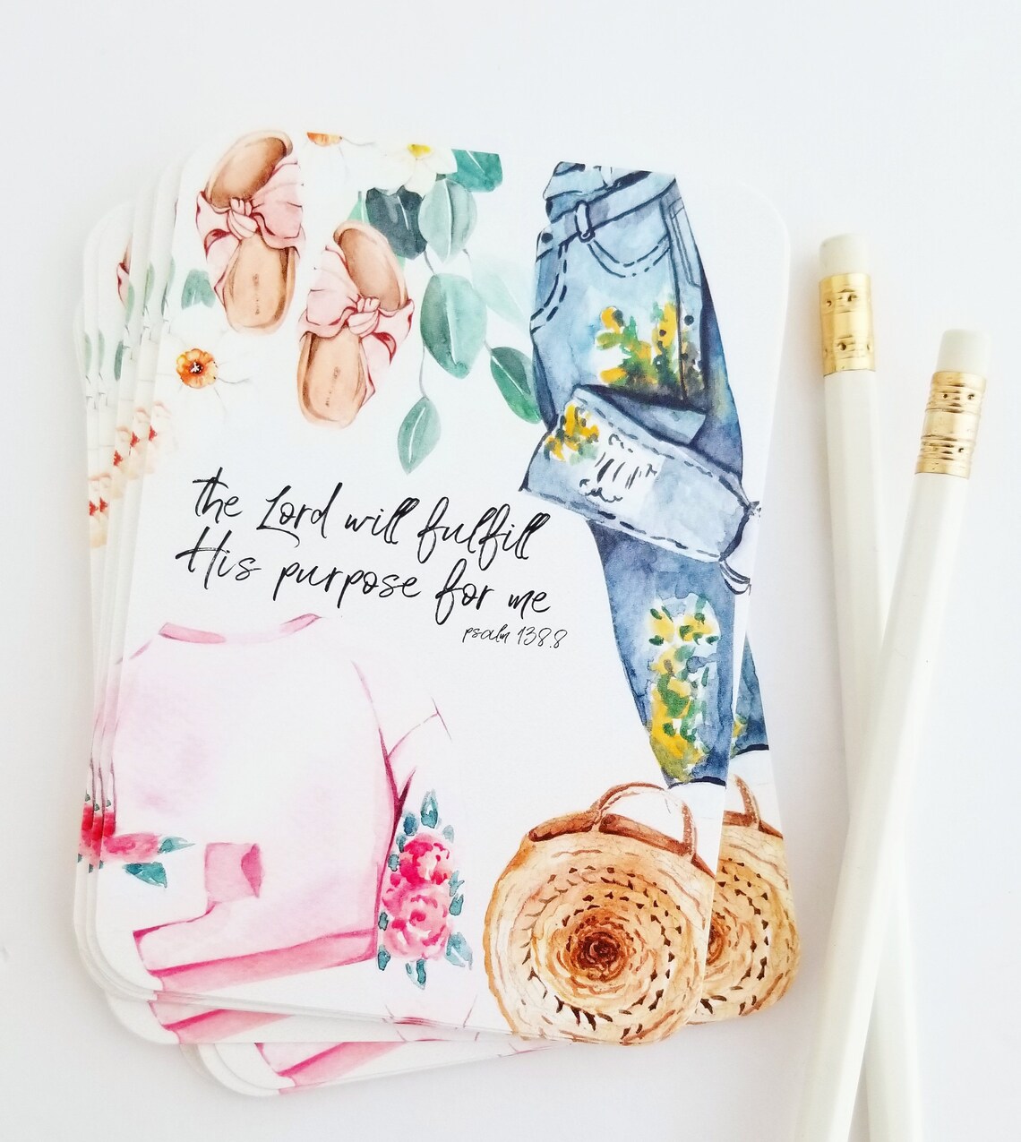 Simple Spring Note & Scripture Cards SET OF SIX | Etsy