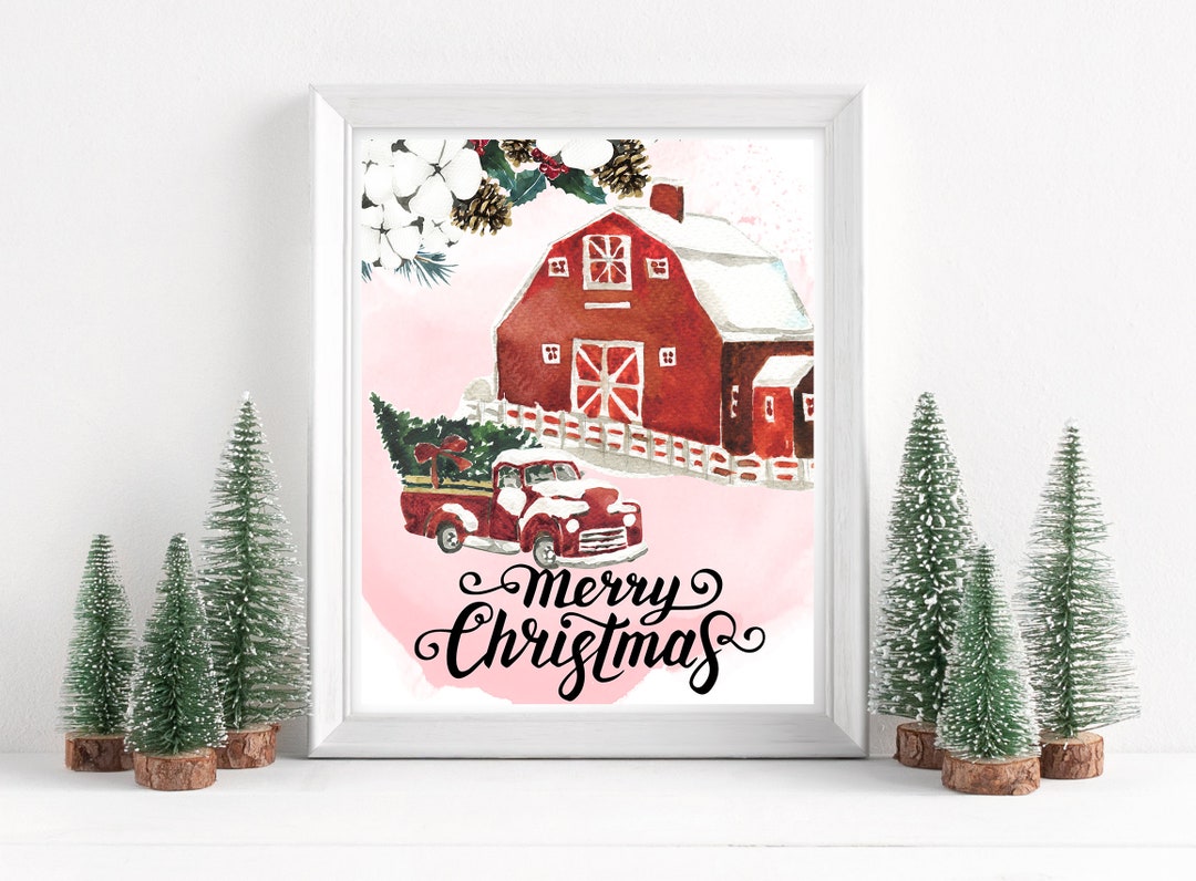 Simple Winter & Christmas - Merry Christmas! - 5x7 Art Print - Etsy