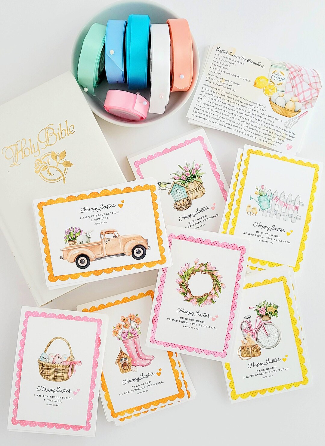 Happy Easter - Note & Scripture Cards - SET OF EIGHT - Etsy