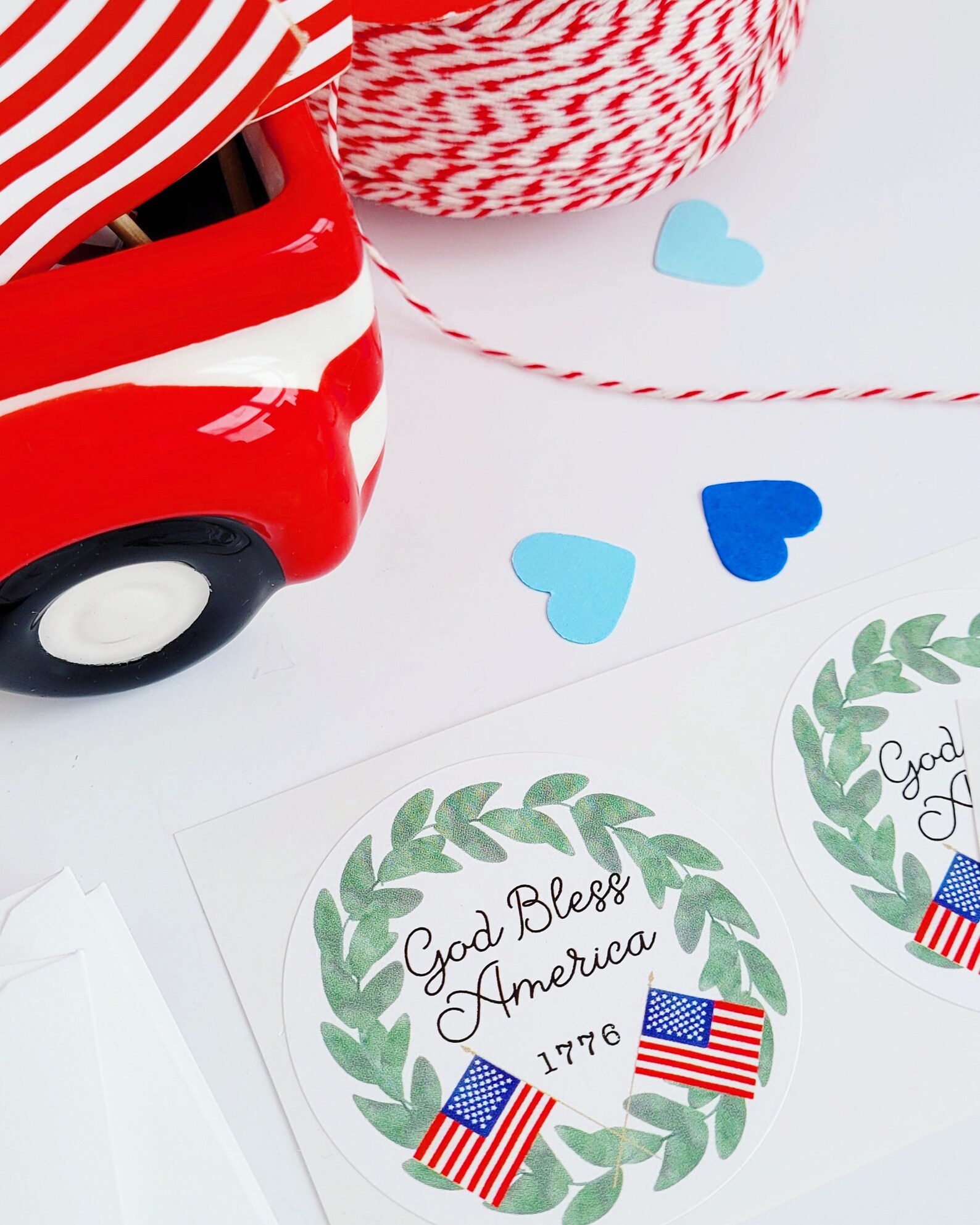 God Bless America 2 Inch Circle Stickers SET OF 20 - Etsy