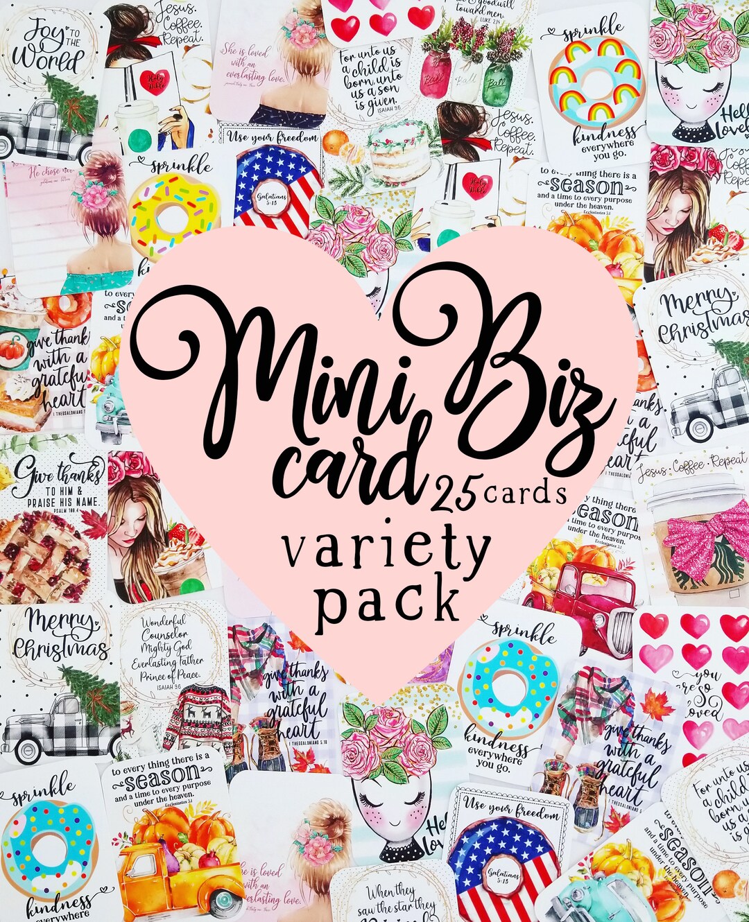 Variety Pack Mini Bag My Business Mini Enclosure Cards SET - Etsy