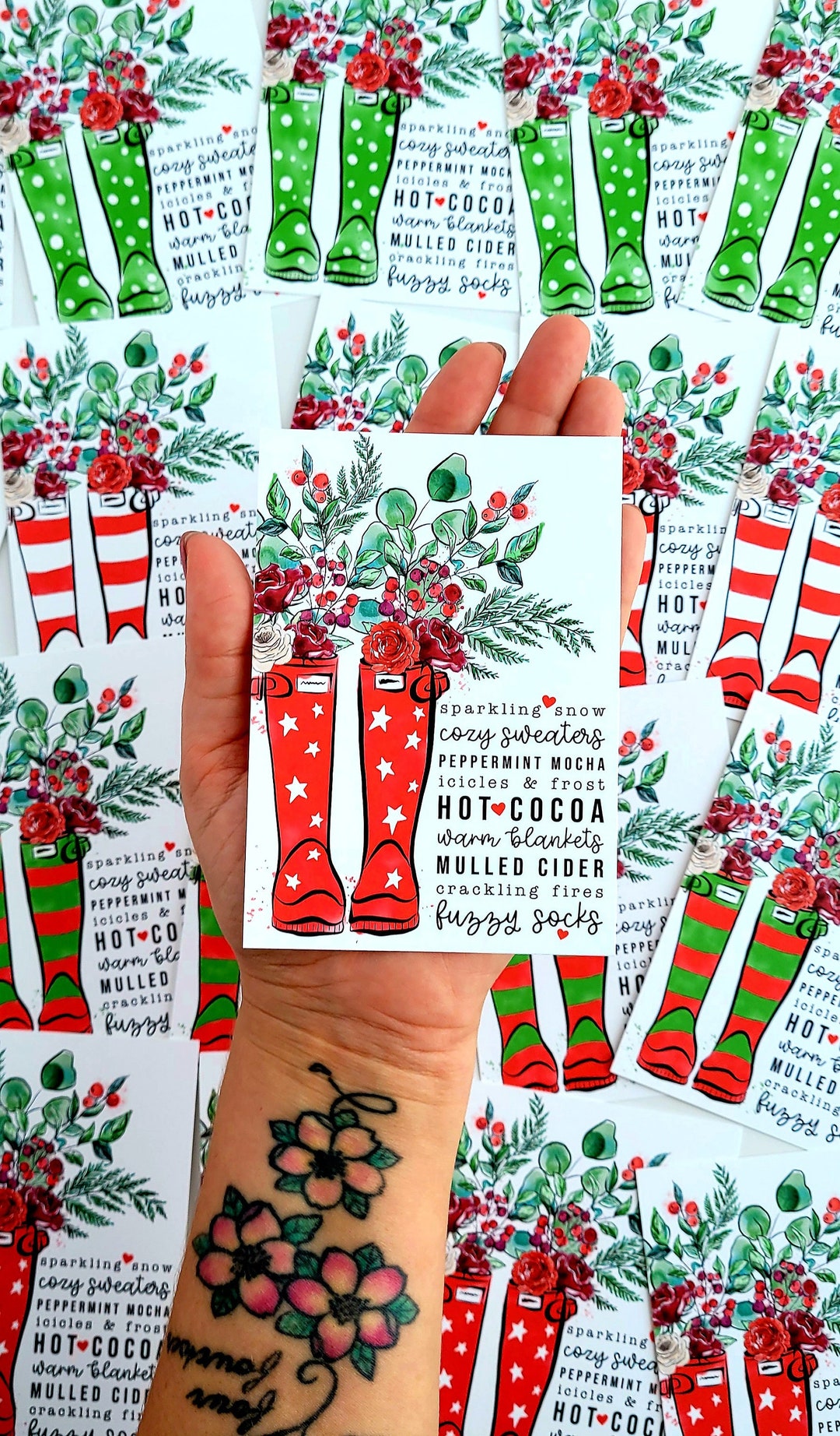 Cozy Christmas - Note & Holiday Cards - SET OF EIGHT - Etsy