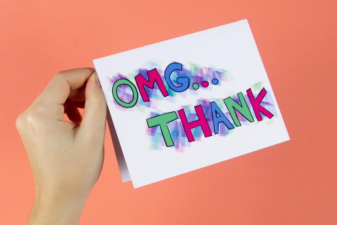 Simple Thank You Card, Thank You Notes, Thanks Gratitude Card, Thank ...