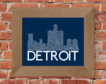 Detroit Word Art | Etsy
