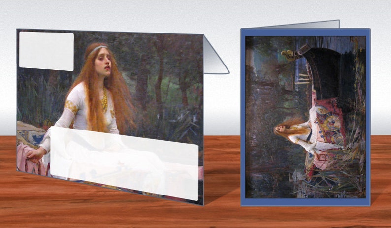 John William Waterhouse Printable Greeting Card and Matching Envelope 5 ...