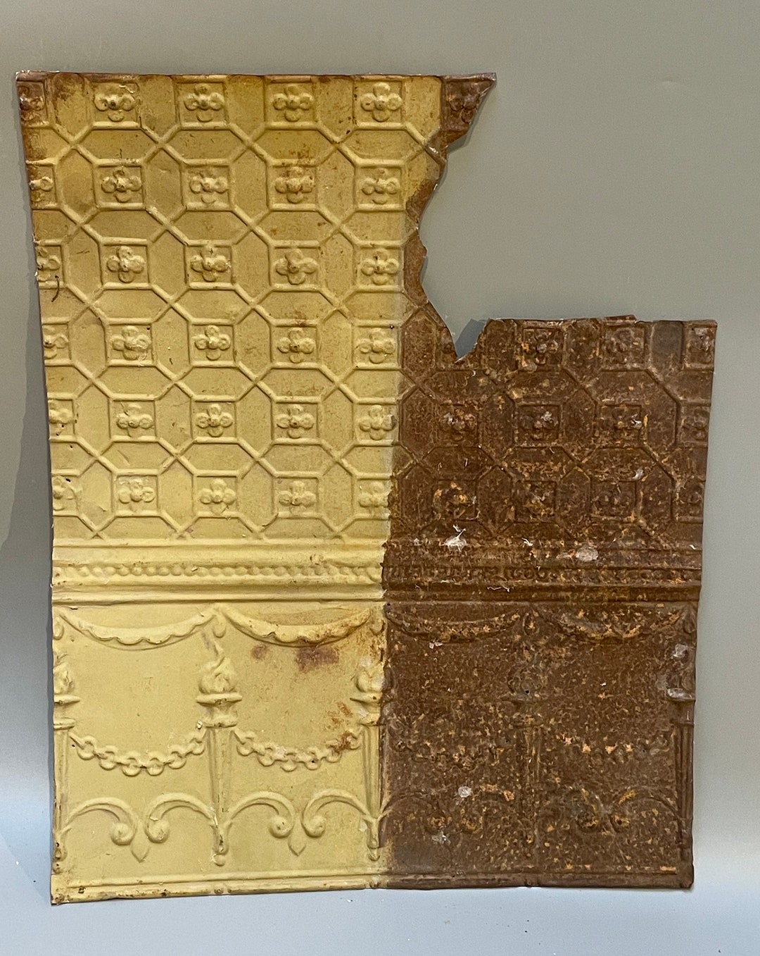 Antique Ceiling Tin 3 Odd Cuts - Etsy