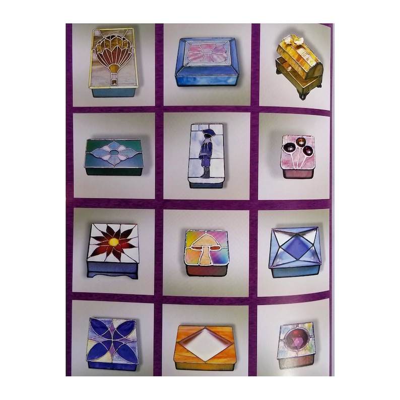 Stained Glass Boxes Pattern Book. New Updated Edition. 3D Art Glass ...
