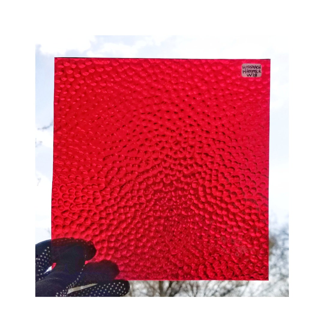 Red Stained Glass Sheets. Beginner, Advanced. Hammered Textured. Diy ...