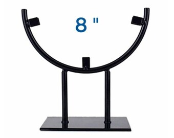 Round Display Stand on Sturdy Base Glossy Black Metal | Etsy