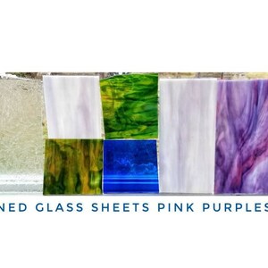 Stained Glass Sheets Lovely Purple Pink Mix. Use All Together - Etsy