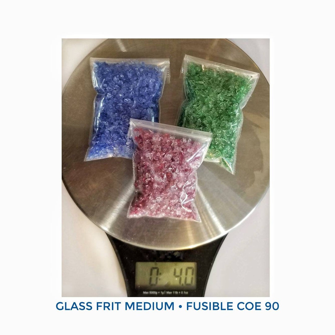 Fusible Crushed Glass Frit, Bullseye Coe 90. Art Glass & Jewelry Fusing ...