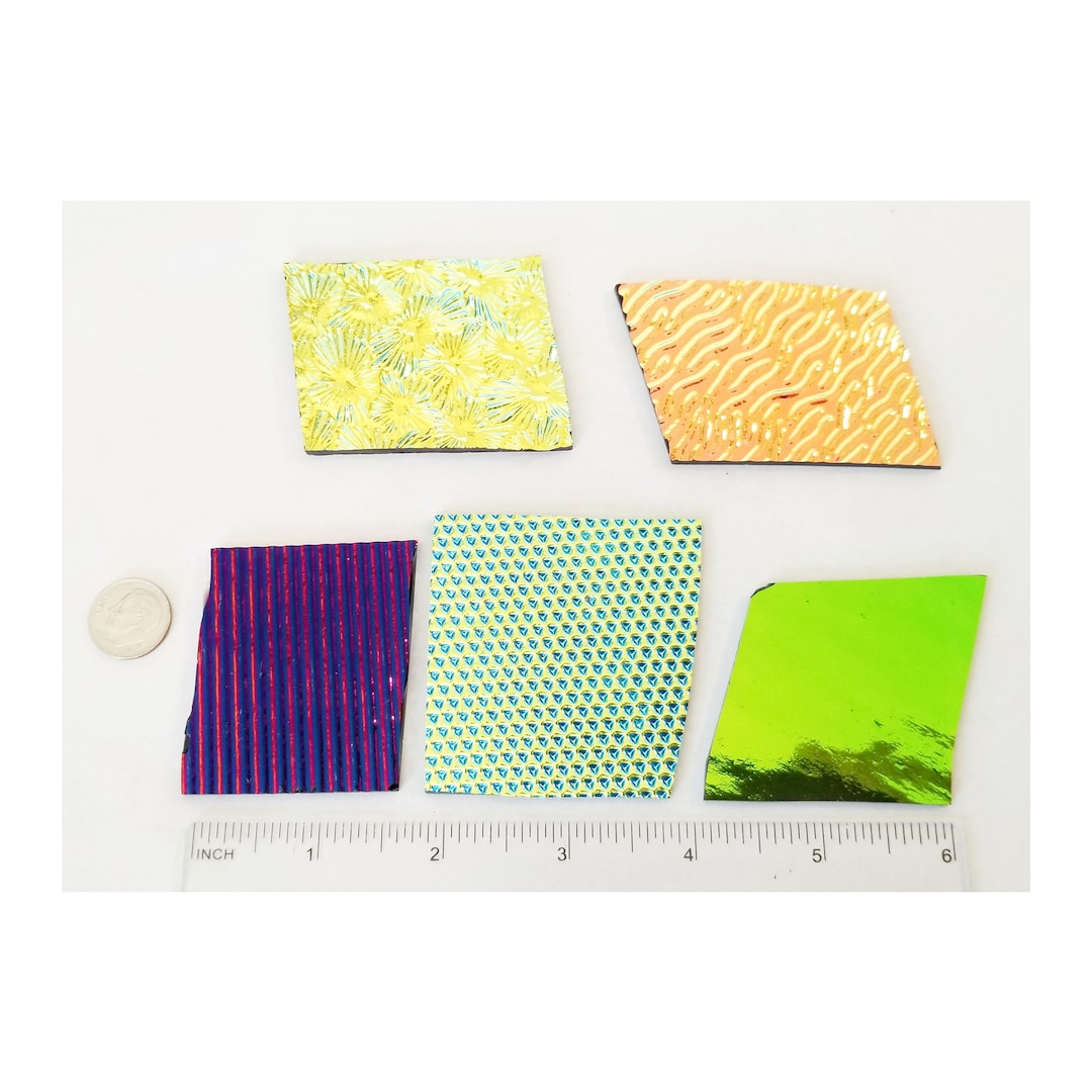 Dichroic Glass Pack, Coe 90. Fusible Glass for Jewelry. Vivid Colors on ...