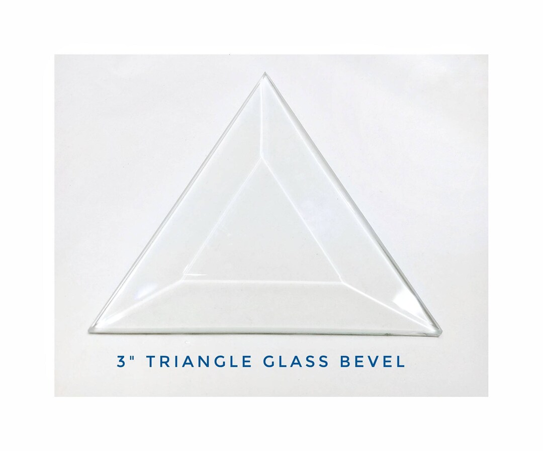 Clear Glass Triangles, Bevels. Create Pressed Flowers, Stained Glass ...