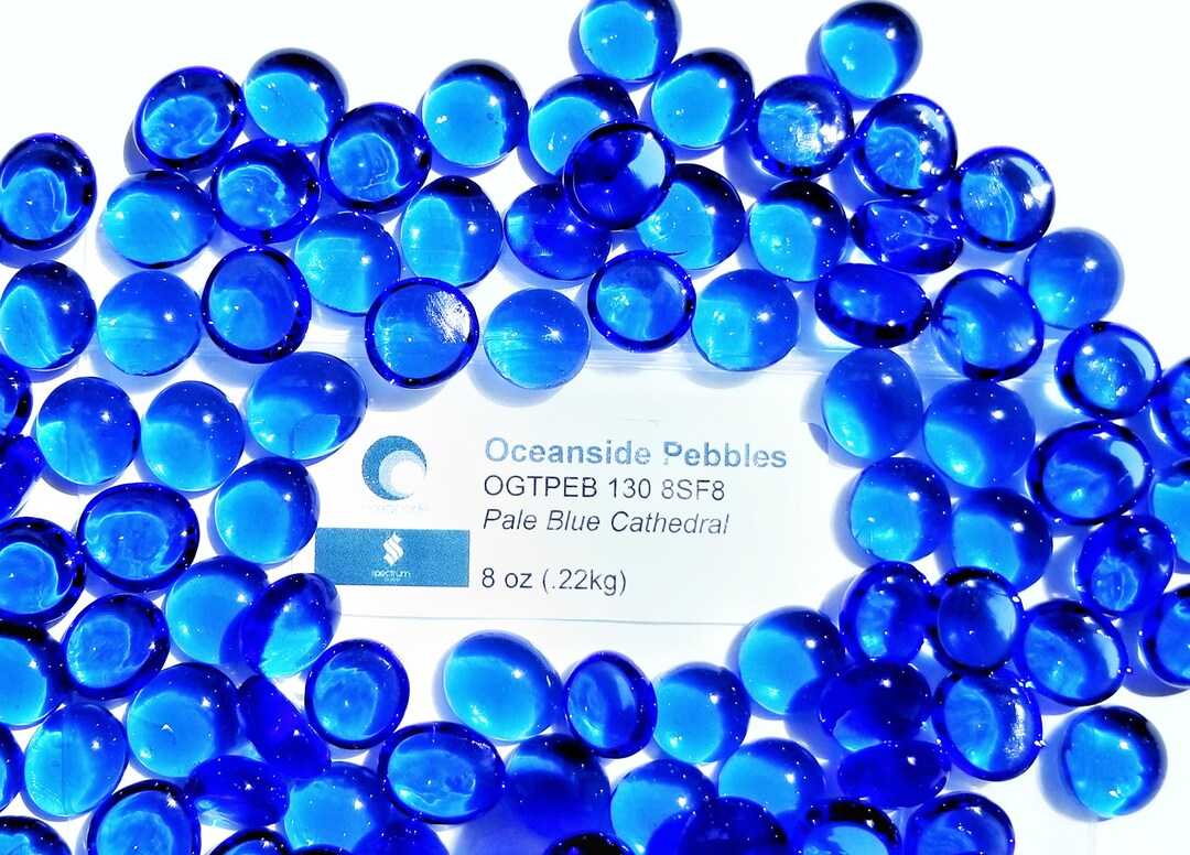 Blue Glass Pebbles for Stained Glass. Diy Holiday Craft Projects ...