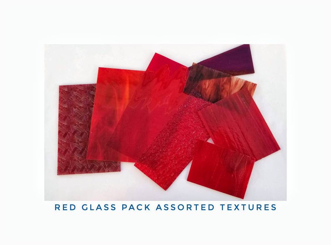 Red Stained Glass Sheets. Variety of Textures & Smooth. Diy for Panels ...