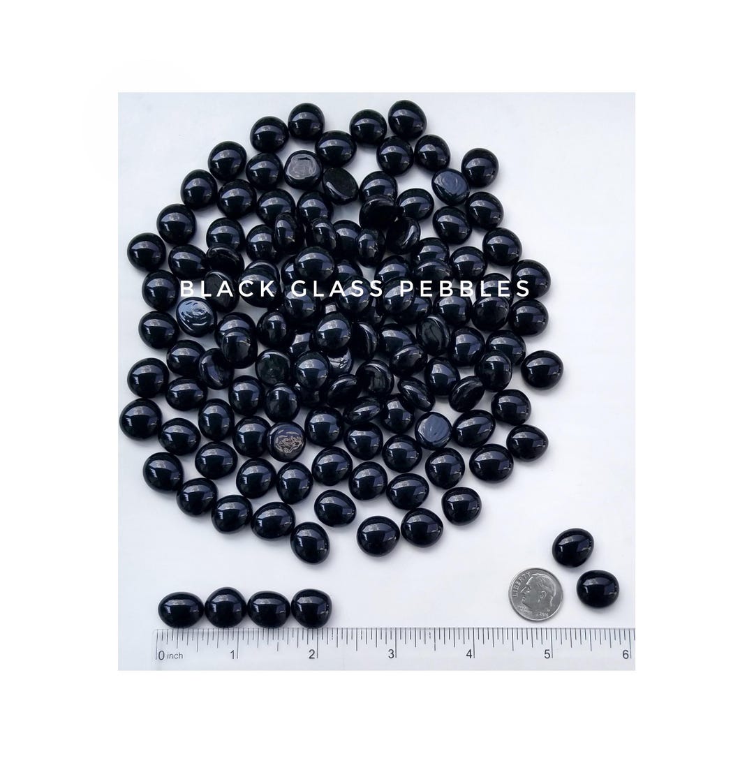 Black Glass Pebbles for Stained Glass. Diy Halloween Craft Projects ...