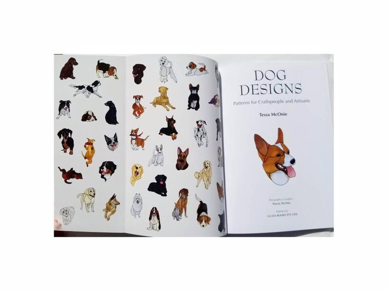 Dogs in Stained Glass. Pattern & Design Book. Glass Craft Projects With ...