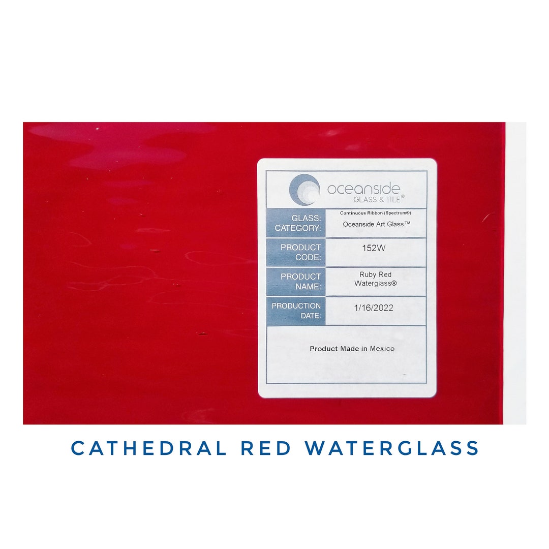 Red Waterglass, Stained Glass Sheets. Diy, Beginner, Advanced ...