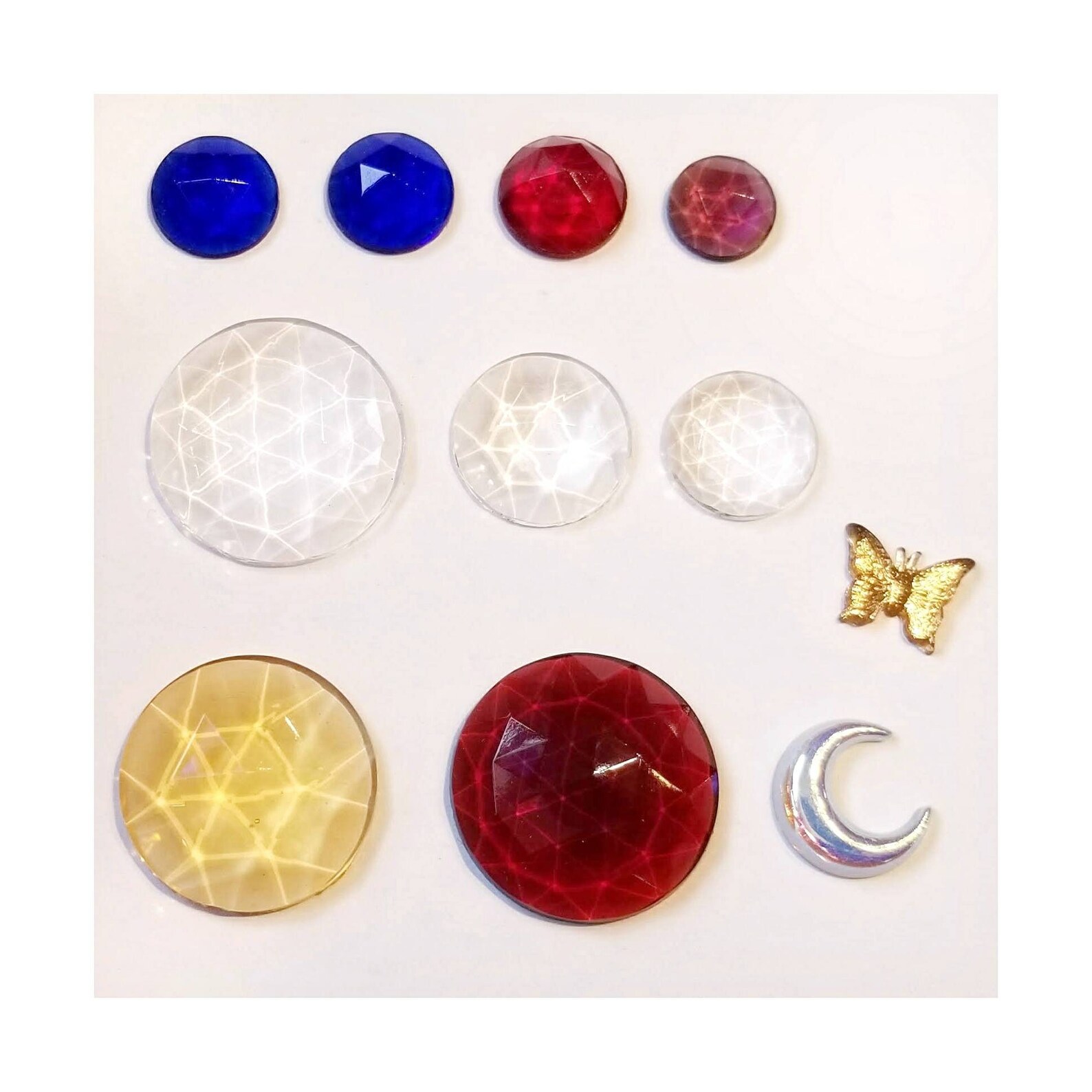 Jewels for Stained Glass Vintage Faceted Gems for copper foil | Etsy