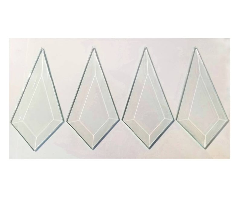 Stained Glass Bevels. Set of 4 Clear. Diy Artisian Craft - Etsy