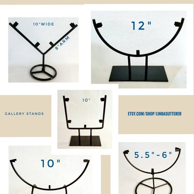 Round Stand for Stained Glass Display Black Metal 8 | Etsy