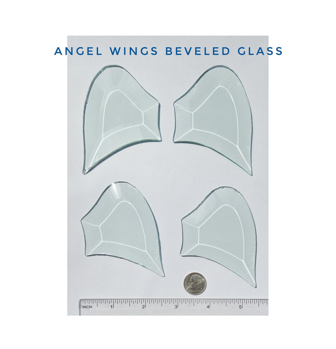 Beveled Glass Angel Wings. 4 Cute Shapes for Stained Glass. Use Foil or ...