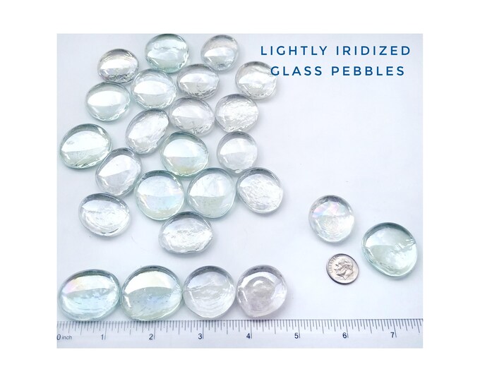 Iridescent Clear Glass Pebbles for Stained Glass. Diy Craft Projects ...