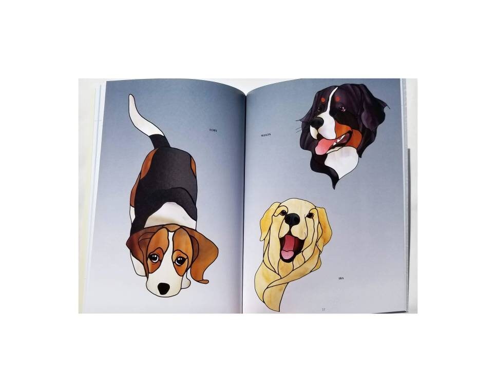 Dogs in Stained Glass. Pattern & Design Book. Glass Craft Projects With ...